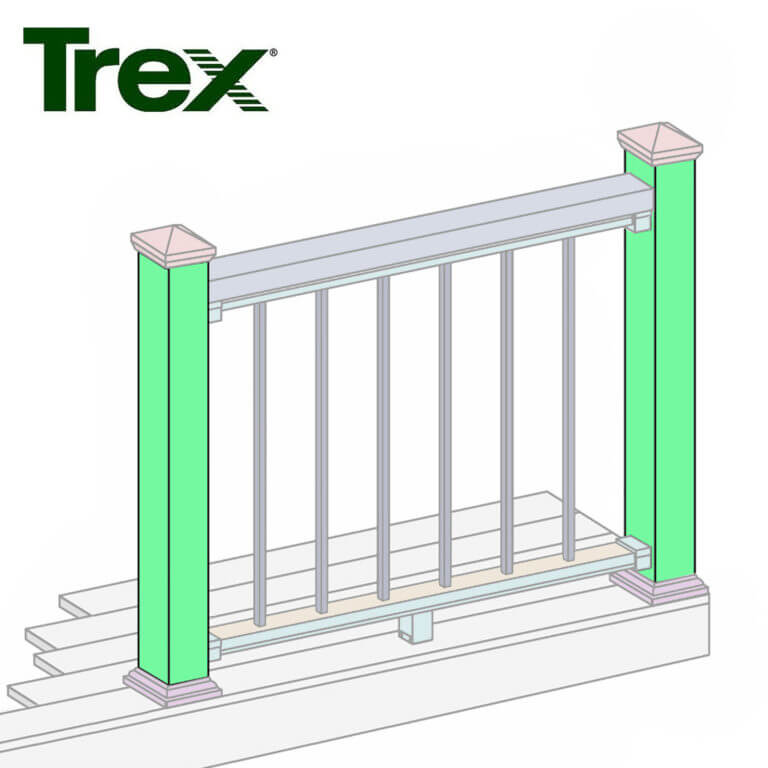 Trex® Structural Post with Post Spacers for Transcend and Select Post ...